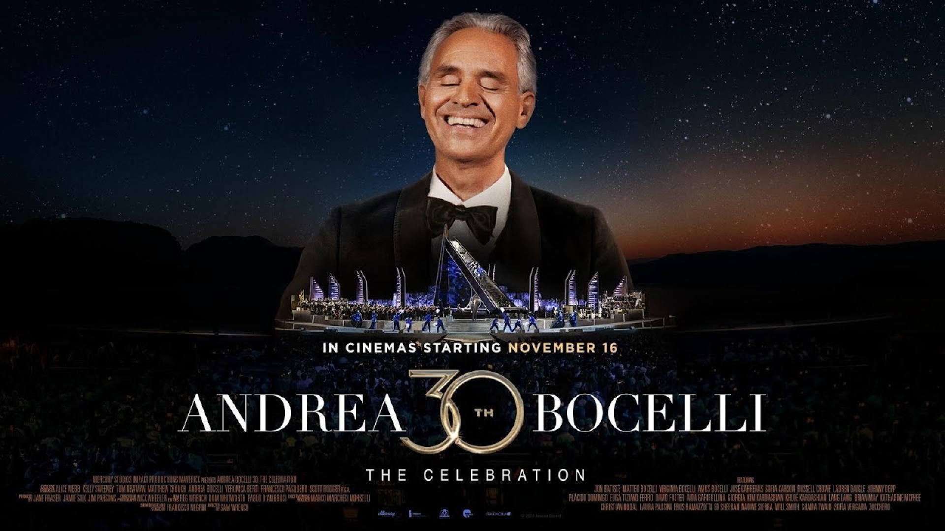 “Andrea Bocelli 30: The Celebration”, a Roma l'anteprima mondiale del ...
