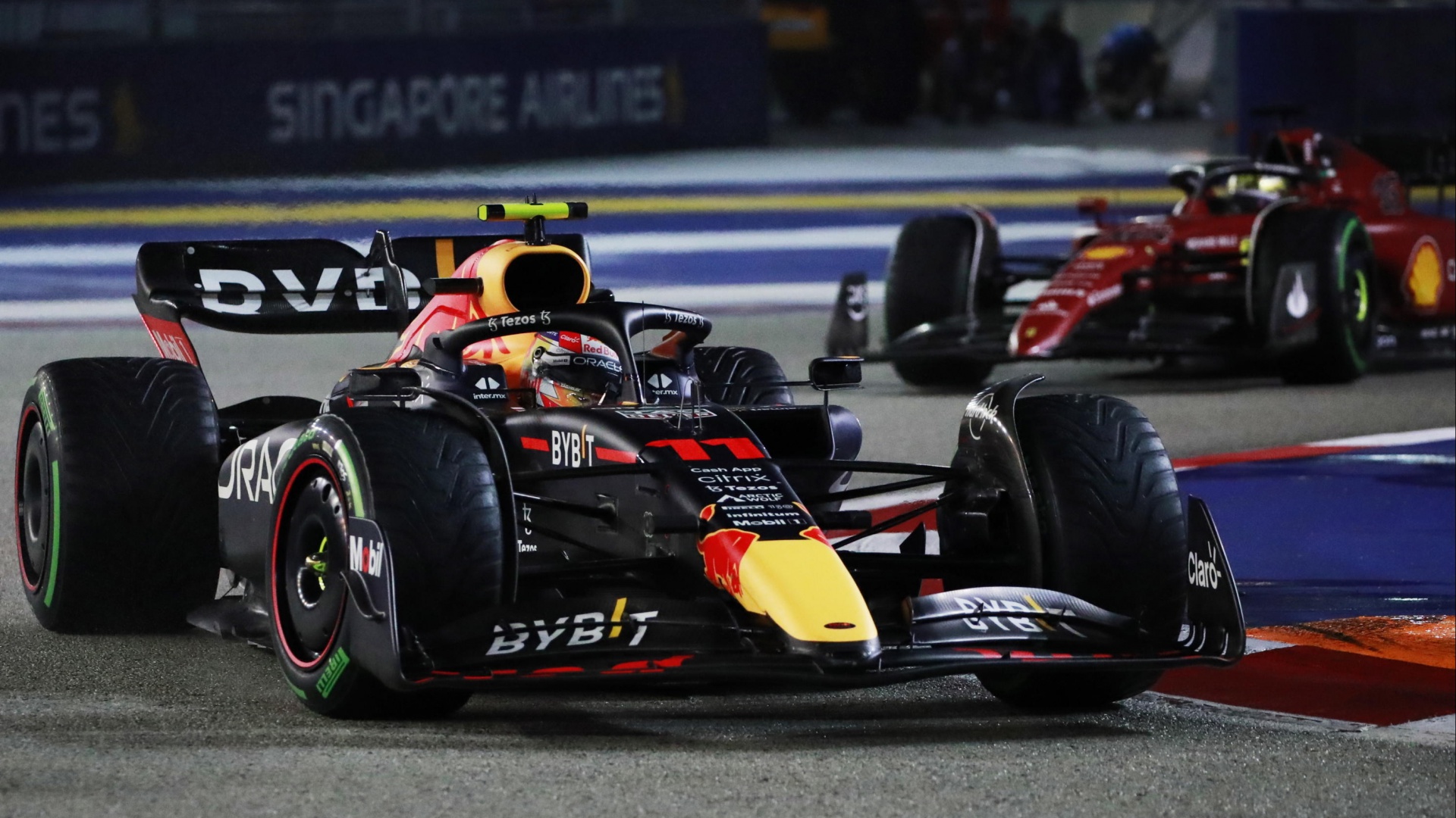 F1, Sergio Perez vince il Gran Premio di Singapore davanti alle Ferrari ...