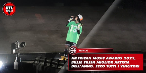 American Music Awards 2025, Billie Eilish miglior artista dell’anno ...