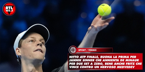 Nitto ATP Finals, buona la prima per Jannik Sinner che annienta De Minaur per due set a zero ...