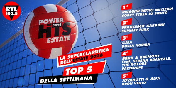 RTL 102.5 POWER HITS ESTATE 2026: “Sorry Scusa Lo Siento” di Pinguini ...