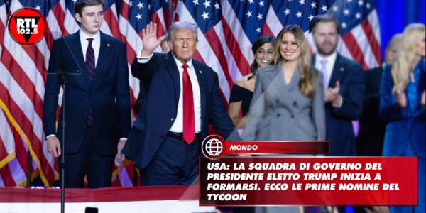 Usa: La squadra di governo del presidente eletto Trump inizia a ...