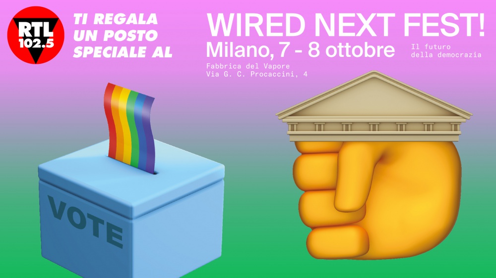 RTL 102.5 TI REGALA UN POSTO SPECIALE al Wired Next Fest – Milano – 7/8 ... RTL 102.5 TI REGALA UN POSTO SPECIALE al Wired Next Fest – Milano – 7/8 ...